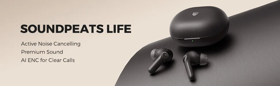SoundPEATS Life: ANC Wireless Earbuds, Bluetooth V5.2 With 4 Mics For ...