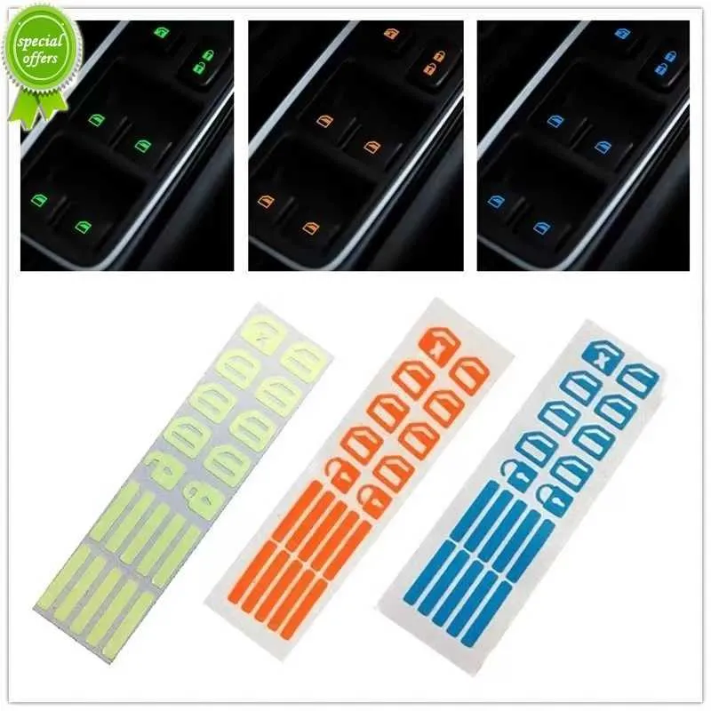 Car Stickers And Decals: Luminous Window Button Stickers For Nighttime ...