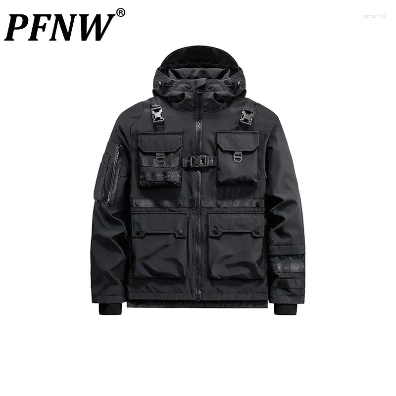 DHgate.com:Mens Tide Punk Hooded Jacket, Multi-Pocket DHgate.com:Mens Tide Punk Hooded Jacket, Multi-Pocket