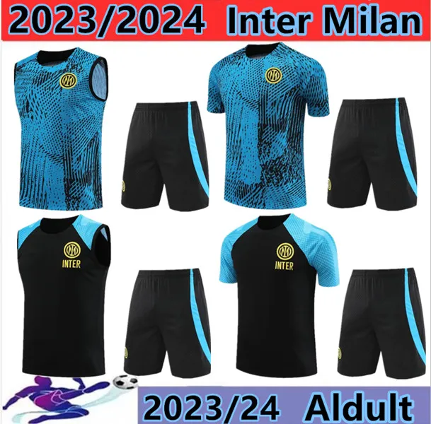 Inters Mens & Kids Soccer Tracksuit Kit Short Sleeve Football Training ...