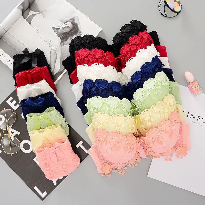 Bras Sets Comfortable Gathering Sexy Underwear Suit Push Up Bra ...