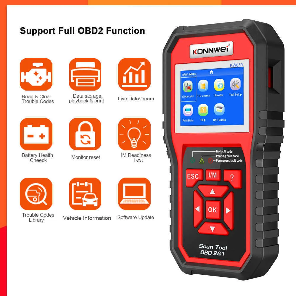Vehicle Diagnostic Tool: Universal OBD2 Engine Code Reader, Full ...