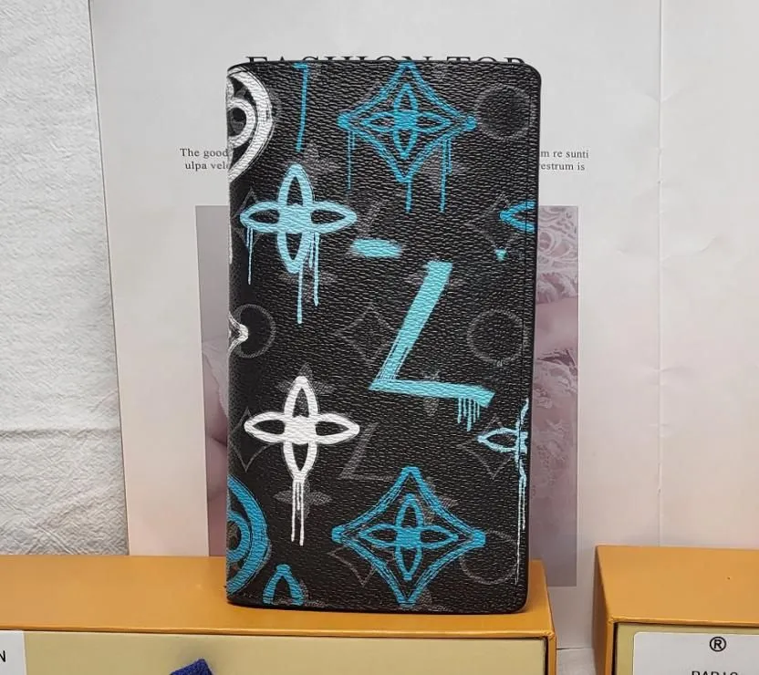 Luxury Women's Designer phantom wallet - Brazza Paint Doodle Style ...