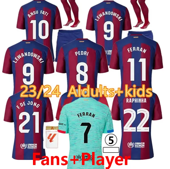 2023/24 FC Barcelona Kids Soccer Jersey Kit Home & Away Options ...