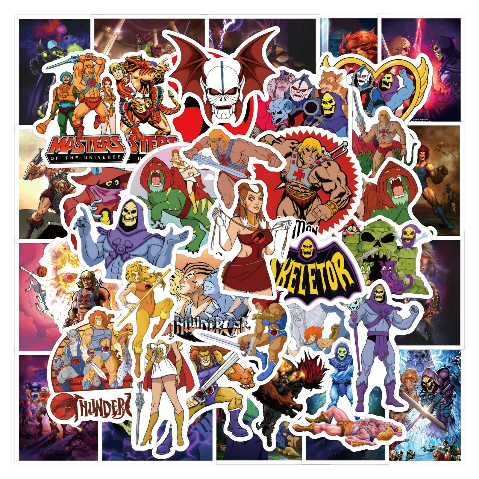 He Man Cartoon Characters Printable Stickers Thundercats & Luagage ...