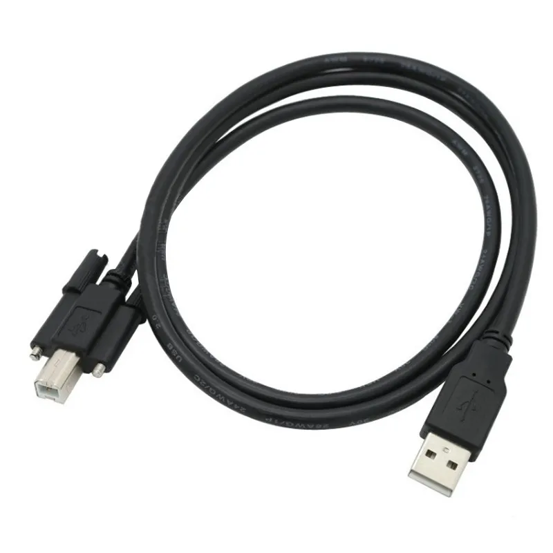 Cable De Impresora USB 2.0 Con Tornillos: Cable De Datos De Masculina A ...
