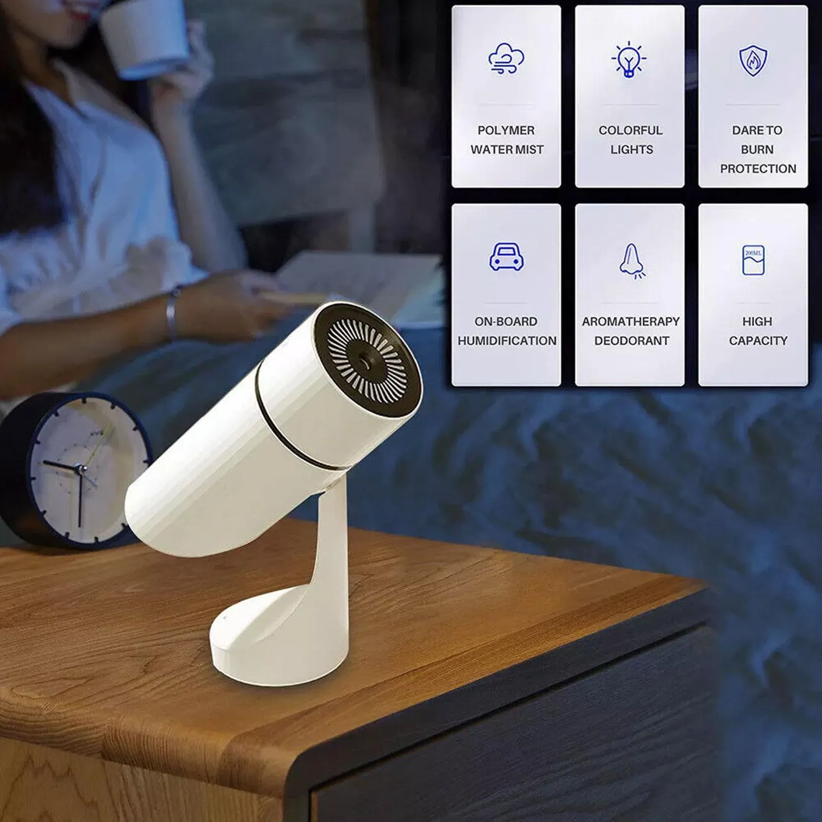 Humidifier Mini: 90 Degree Rotating Portable Air Humidifier With USB ...