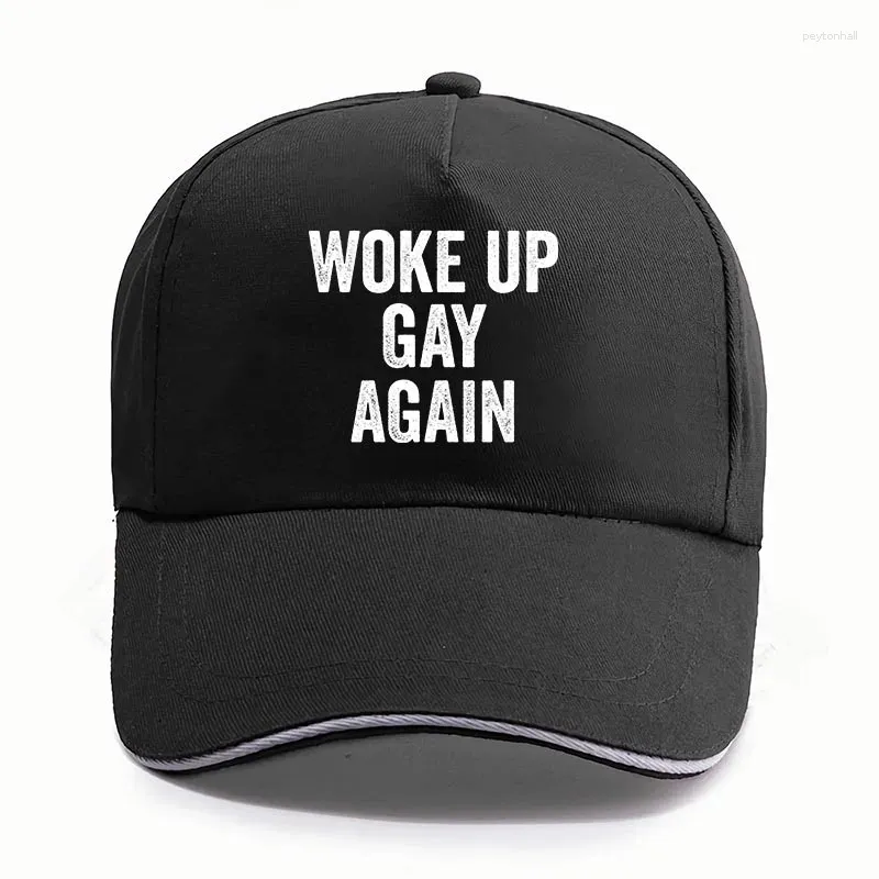 Y2K Retro Woke Up Gay Again Non Adjustable Baseball Cap Funny LGBTQ ...