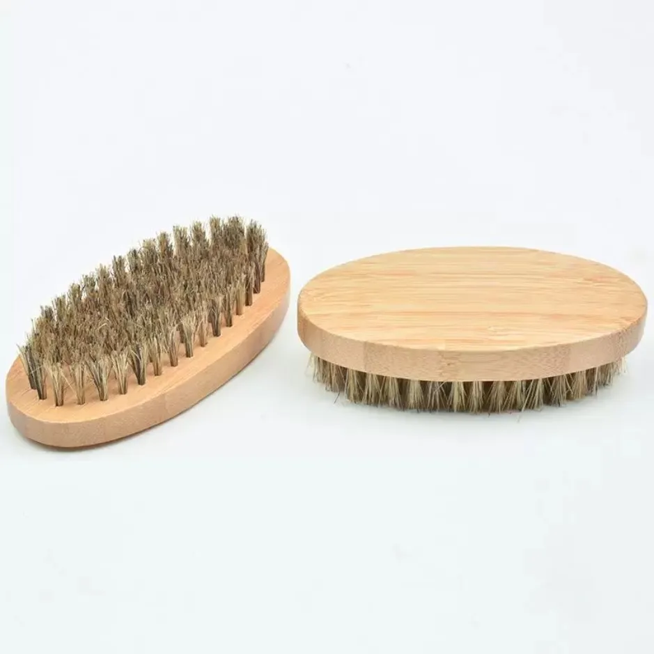 DHgate.com:Boar Bristle Hair Beard Brush, Hard Round Wood Handle, Anti ...