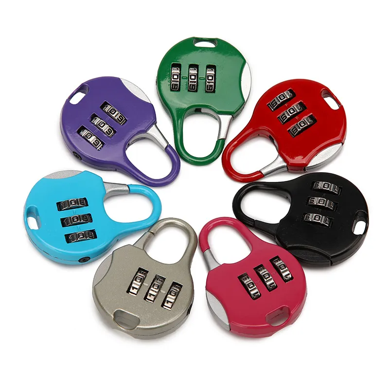 Travel Locks: Round Dial Combination Padlock, 4 Number Combination ...