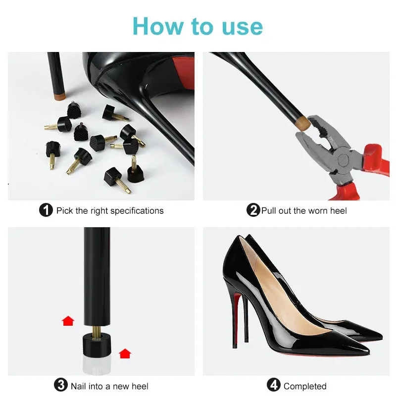 Premium High Heel Repair Kit - Heel Caps & Dowel Lifts for Women's ...