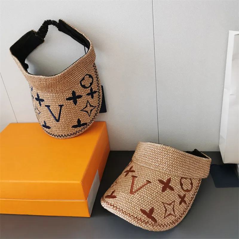 Embroidered Designer Visors For Women Luxury Unisex Hats With Full ...