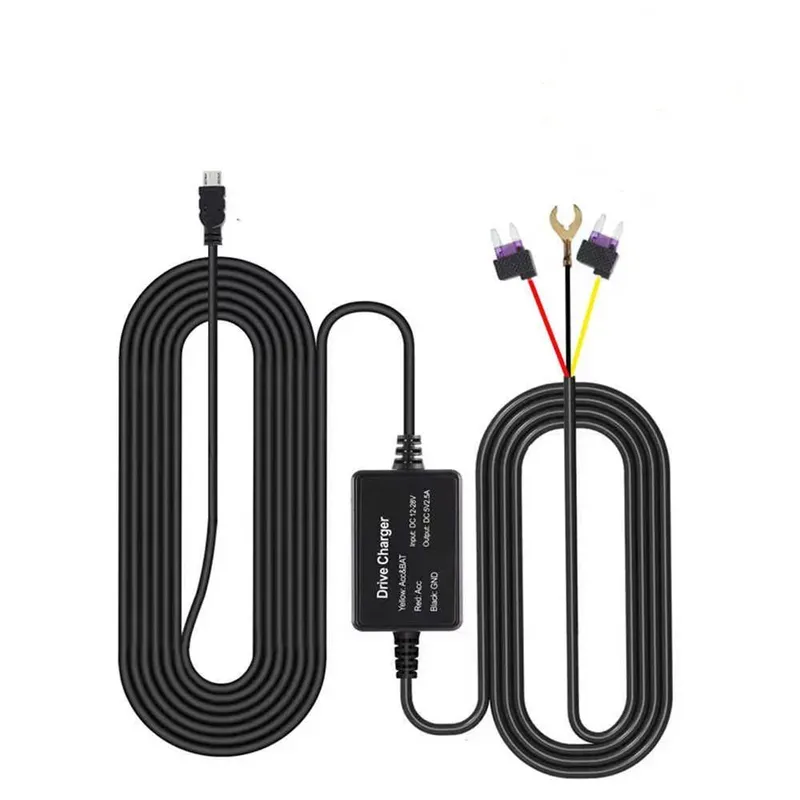 Car Dash Cam Wire DVR Hardwire Cable Wire Cable Car Charger Kit For 24 ...