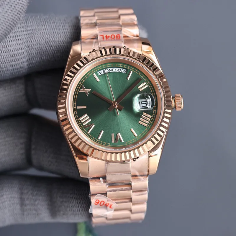 Rose Gold Watch Automatic Mechanical Movement 41mm Wristwatch Stainless ...