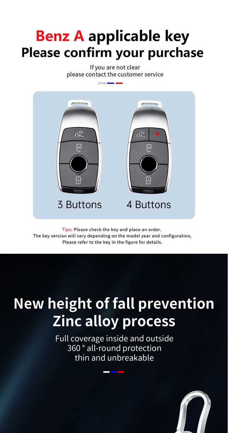 New Alloy TUI Car Casing For Mercedes Benz A C E S G Class GLC CLE CLA ...