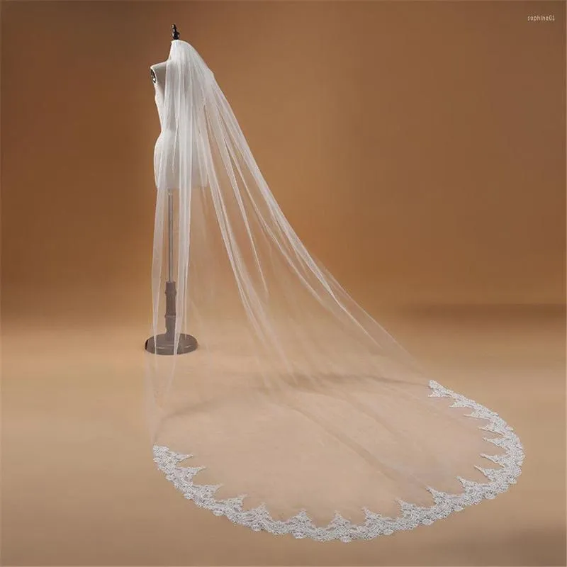 DHgate.com:Bridal Veil 3M One Layer Lace White/Ivory Cathedral Wedding ...