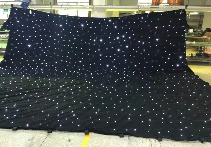 Led Star Curtain 3mx8m Wedding Backdrop Stage Background Cloth With ...
