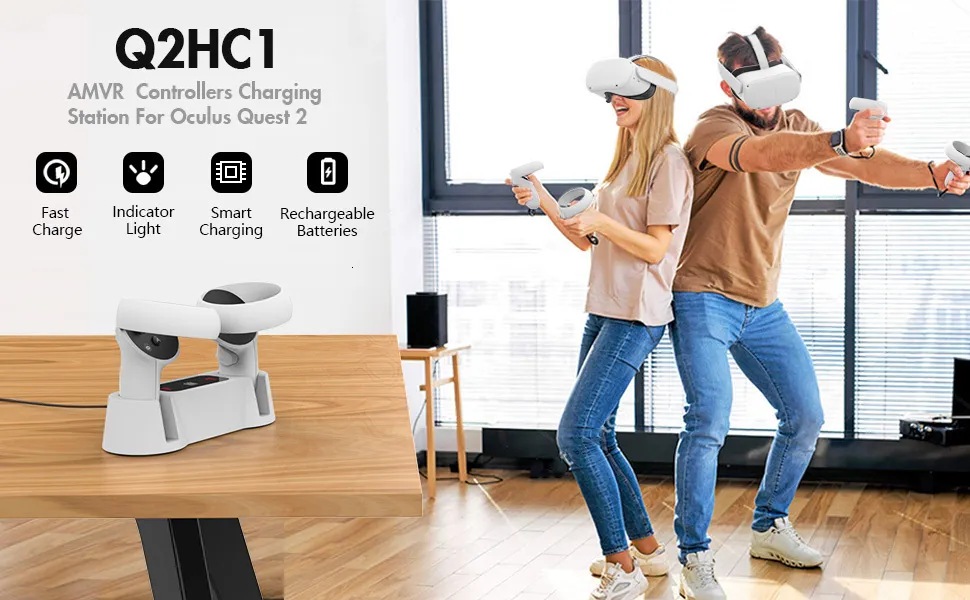 Adjustable AMVR Touch Controller Grip With Anti Throw Strap For Oculus Quest 2 And Meta Quest2 ...