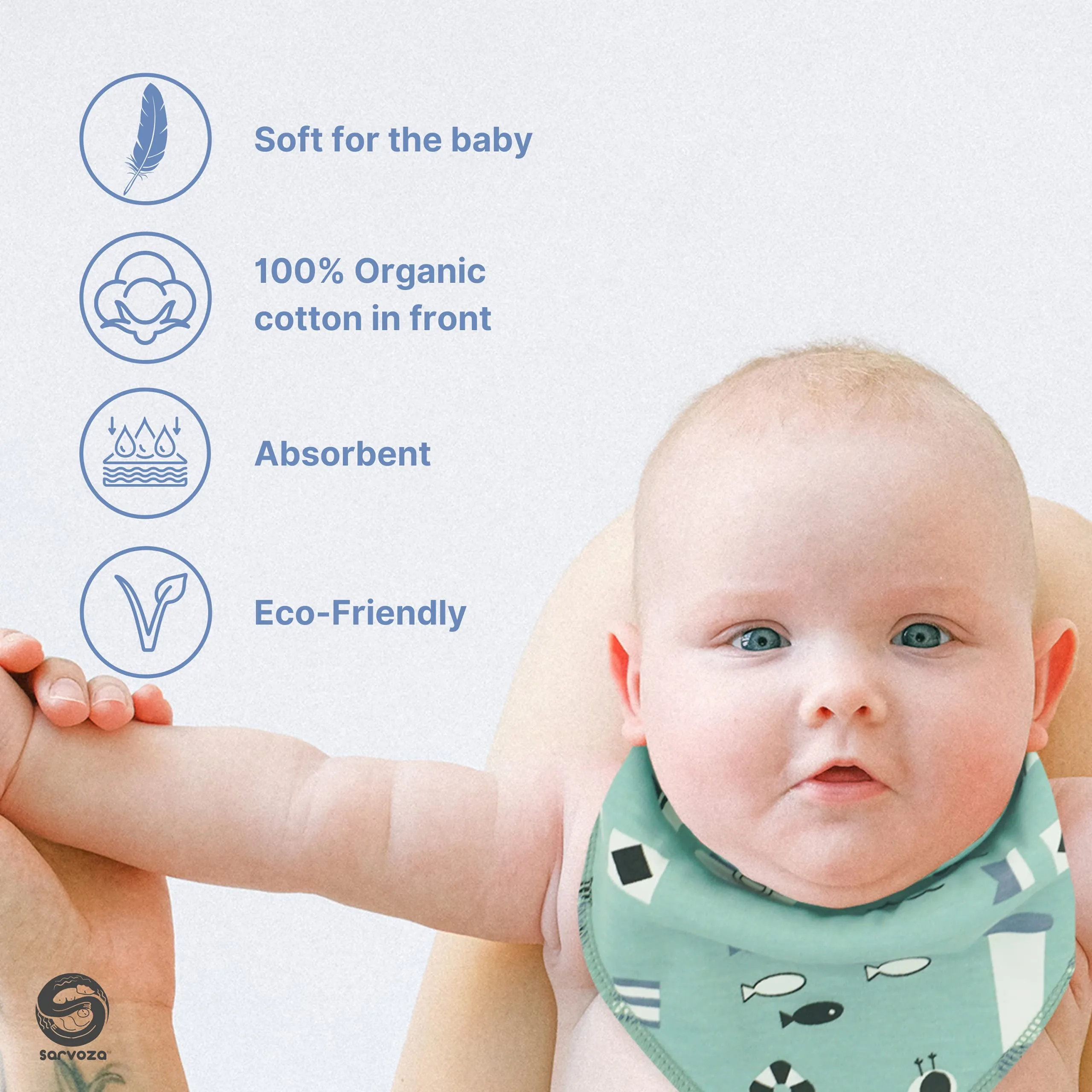 DHgate.com:Organic Cotton Baby Bibs with Nickel-Free Snaps, Absorbent ...