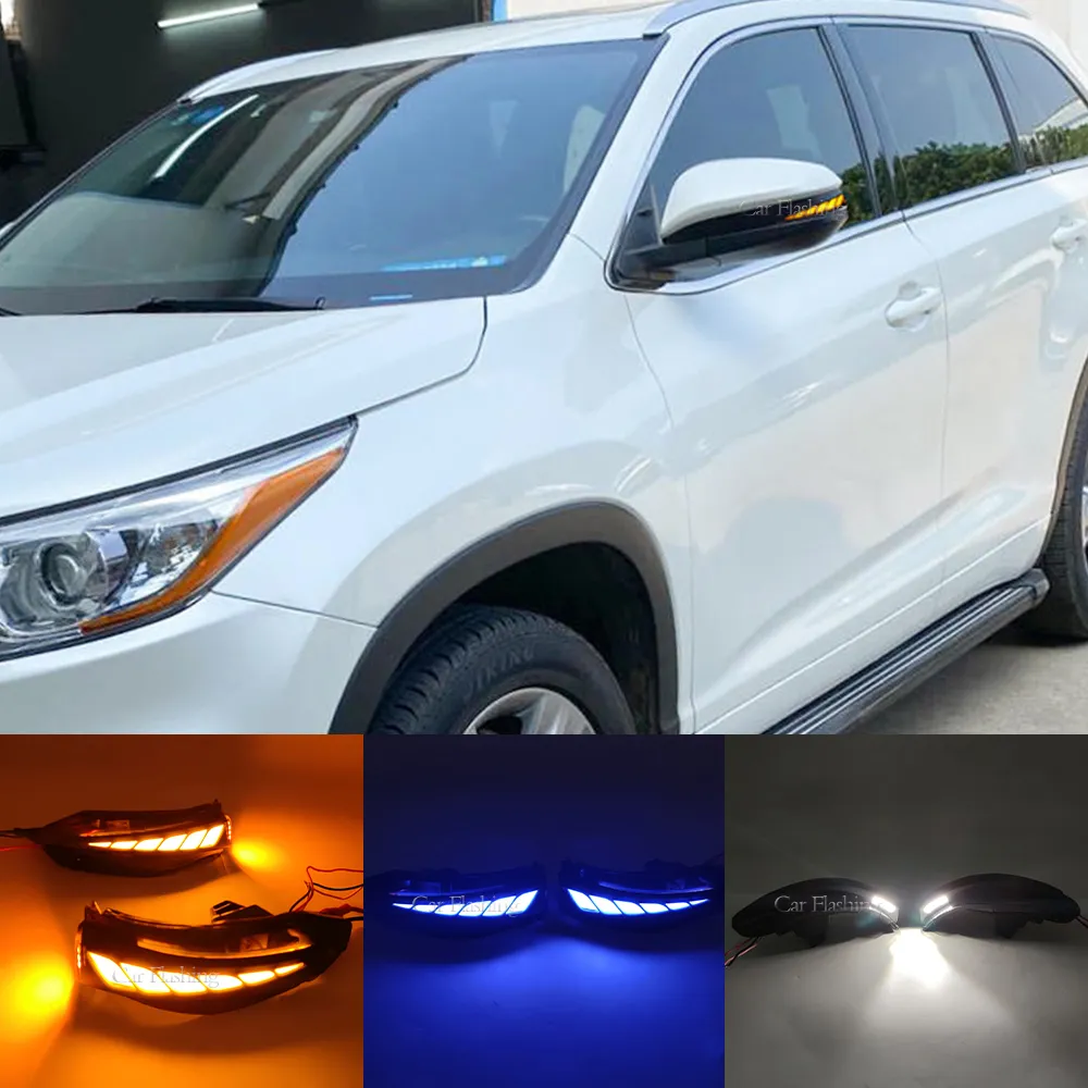 Dynamic LED Turn Signal Side Mirror Daytime Running Lights For Toyota ...