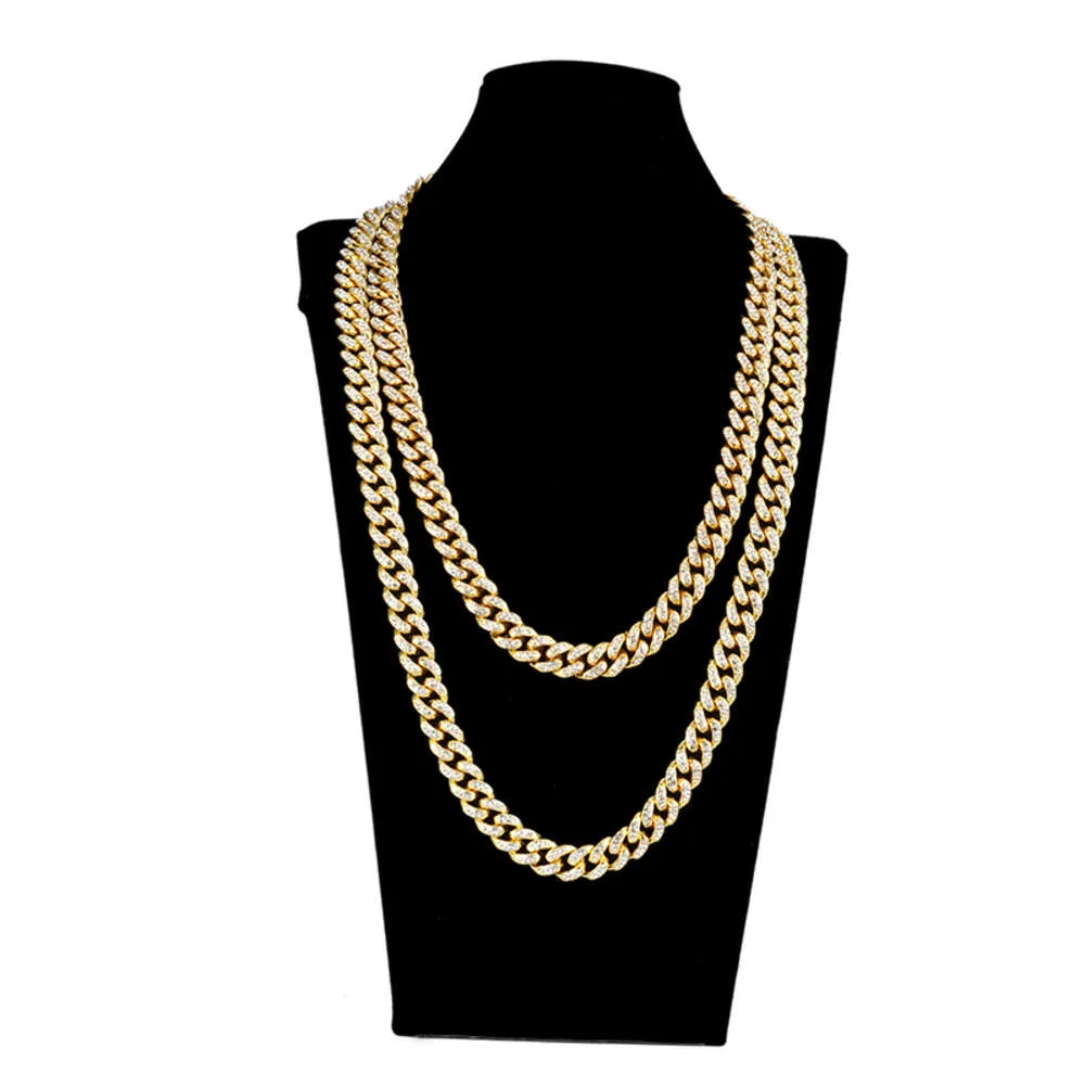 Full Cuban Necklace Of Diamonds, Trendy Men And Women, Street Punk ...