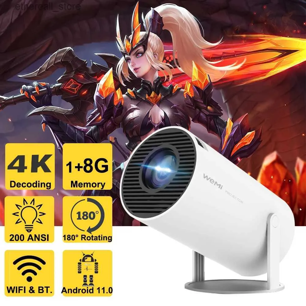 DHgate.com:WEMI HY300 4K Mini Projector, Android 11.0, 1080P Supported ...