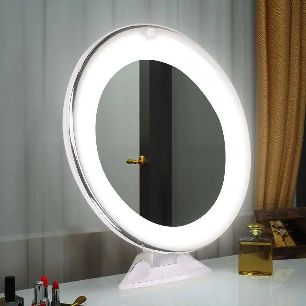 Compact Makeup Mirror with 14 LED Lights, 10x Magnifying, Bright ...
