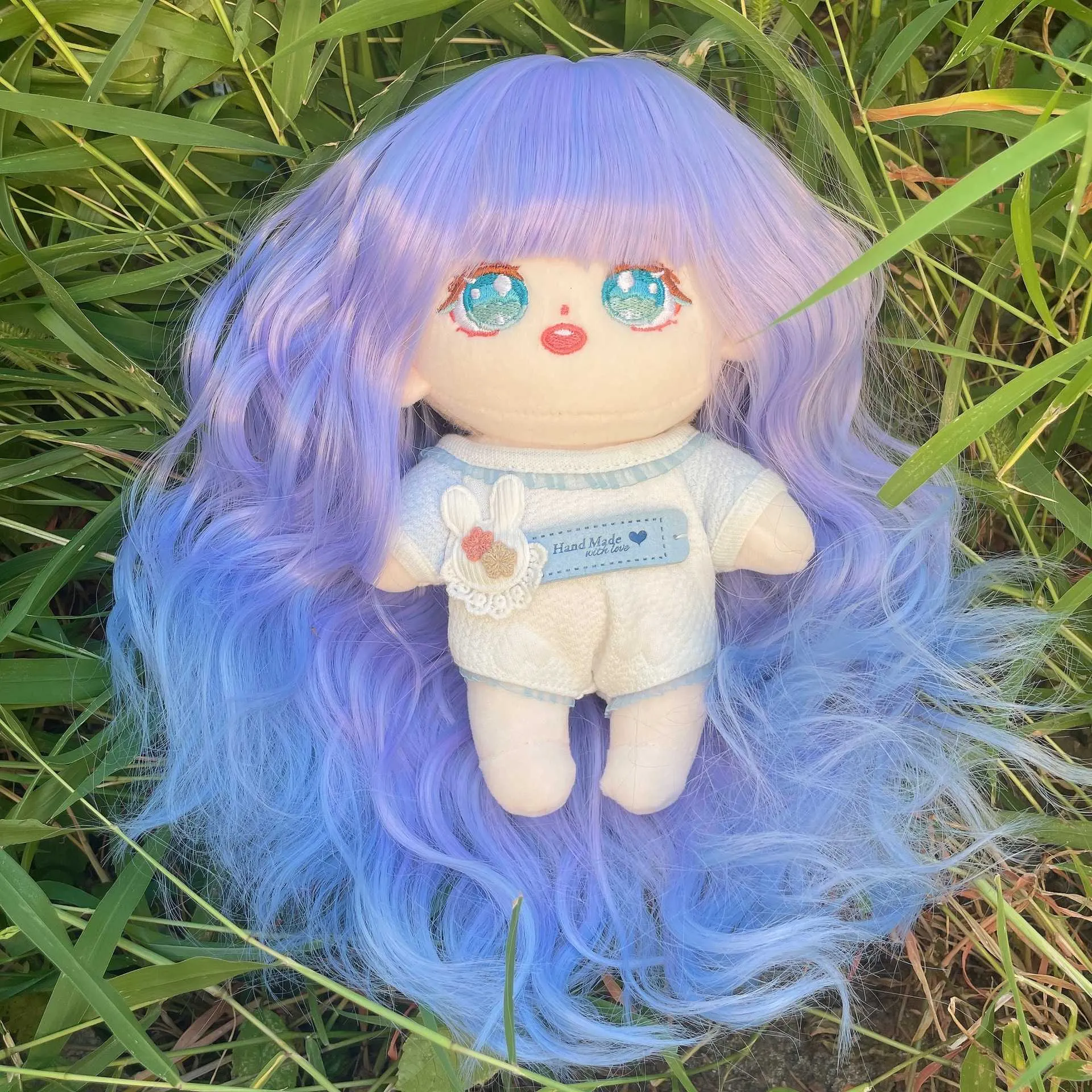 Doll Wig Set: 20cm Synthetic Curly Hair for Cotton Dolls - Sweet Color ...