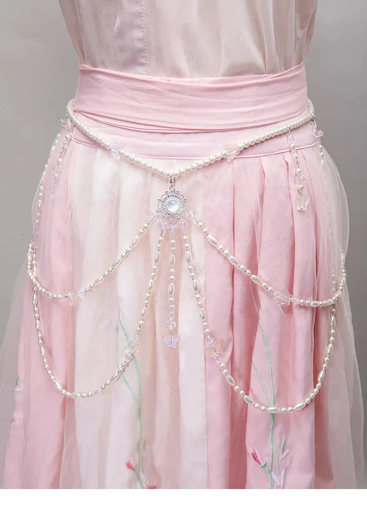 DHgate.com:2024Butterfly Pearl Belt: Hanfu Ancient Costume Song Dynasty ...