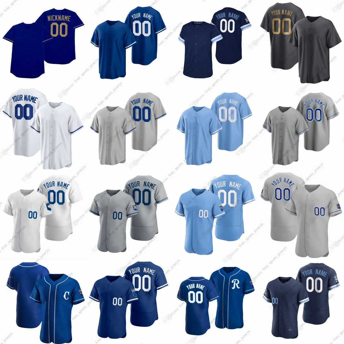 2023 Custom Baseball Jerseys Witt Jr Brett Perez... From Four_sports ...