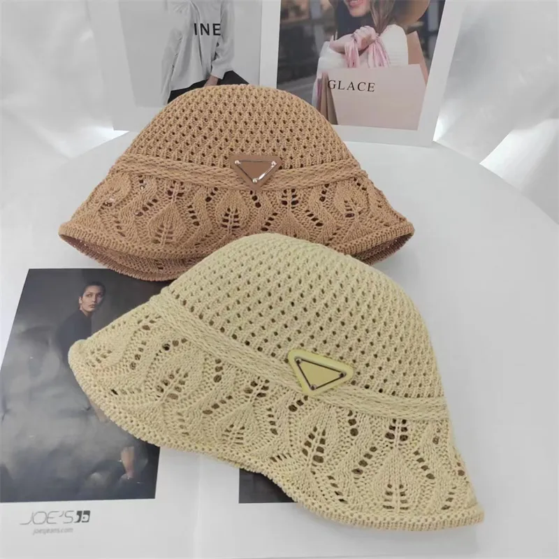 Luxury Designer Straw Rattan Bucket Hat For Women And Men Classic ...
