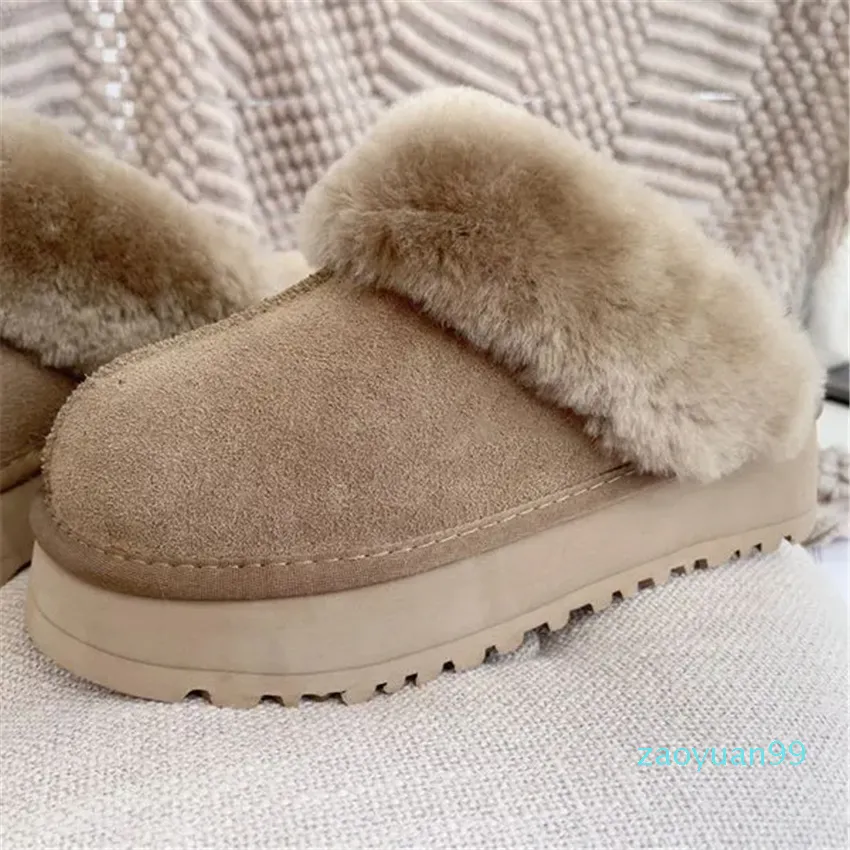Women's Tasman Fluffy Slipper Boots With Mustard Seed Design, Ultra ...