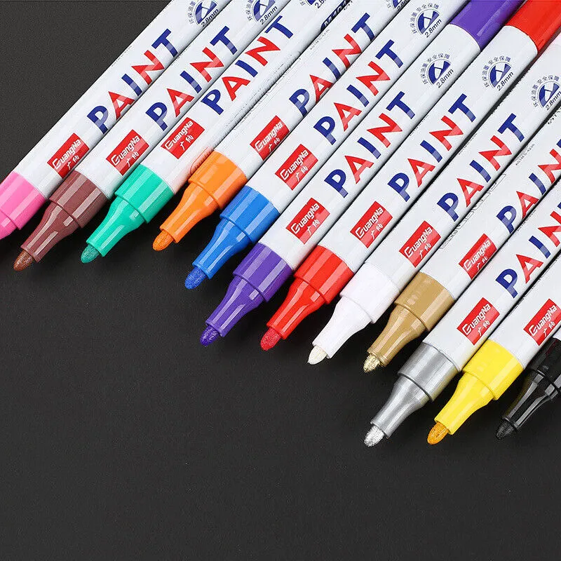 Permanent Paint Marker Pen - Waterproof Tire Marker for Car, Motorcycle ...