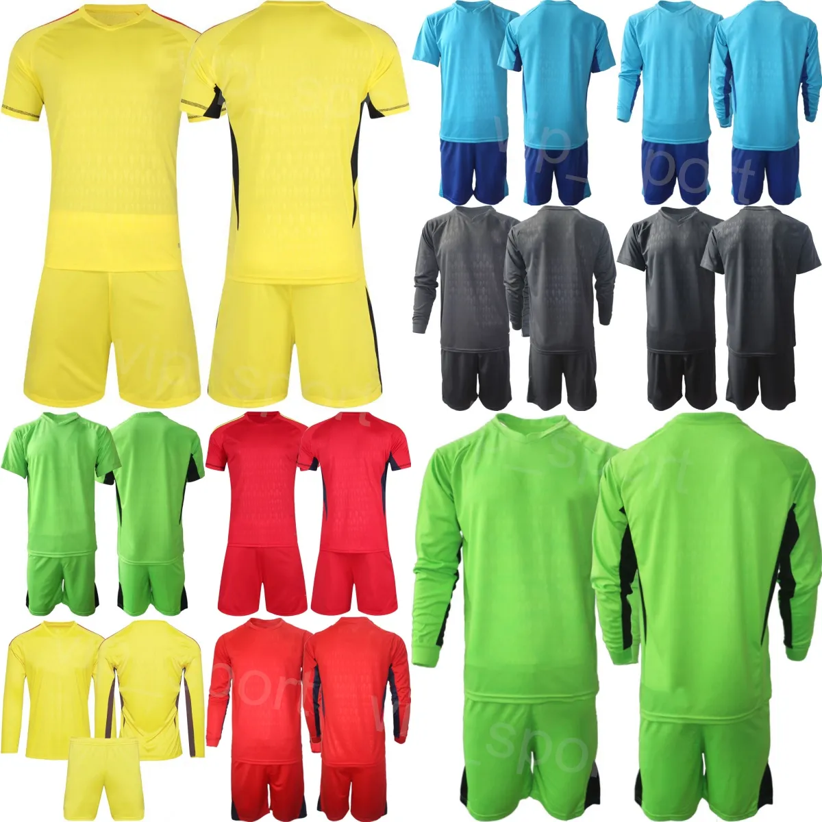 Youth Soccer Goalie Jersey Set, Long Sleeve Football Shirt Kit for ...