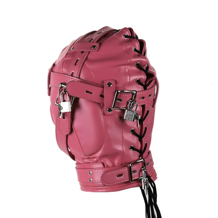 Premium Leather Sensory Deprivation Hood Mask - Locking, Breathable ...