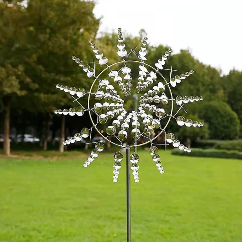DHgate.com:Colorful Metal Windmill Garden Spinner Stake Yard Decor ...