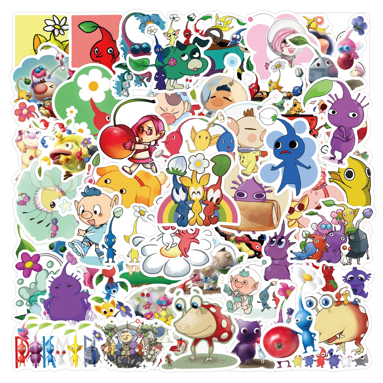 Cartoon Mikmin Graffiti Stickers Amazon For Laptop, Motorcycle, Guitar ...