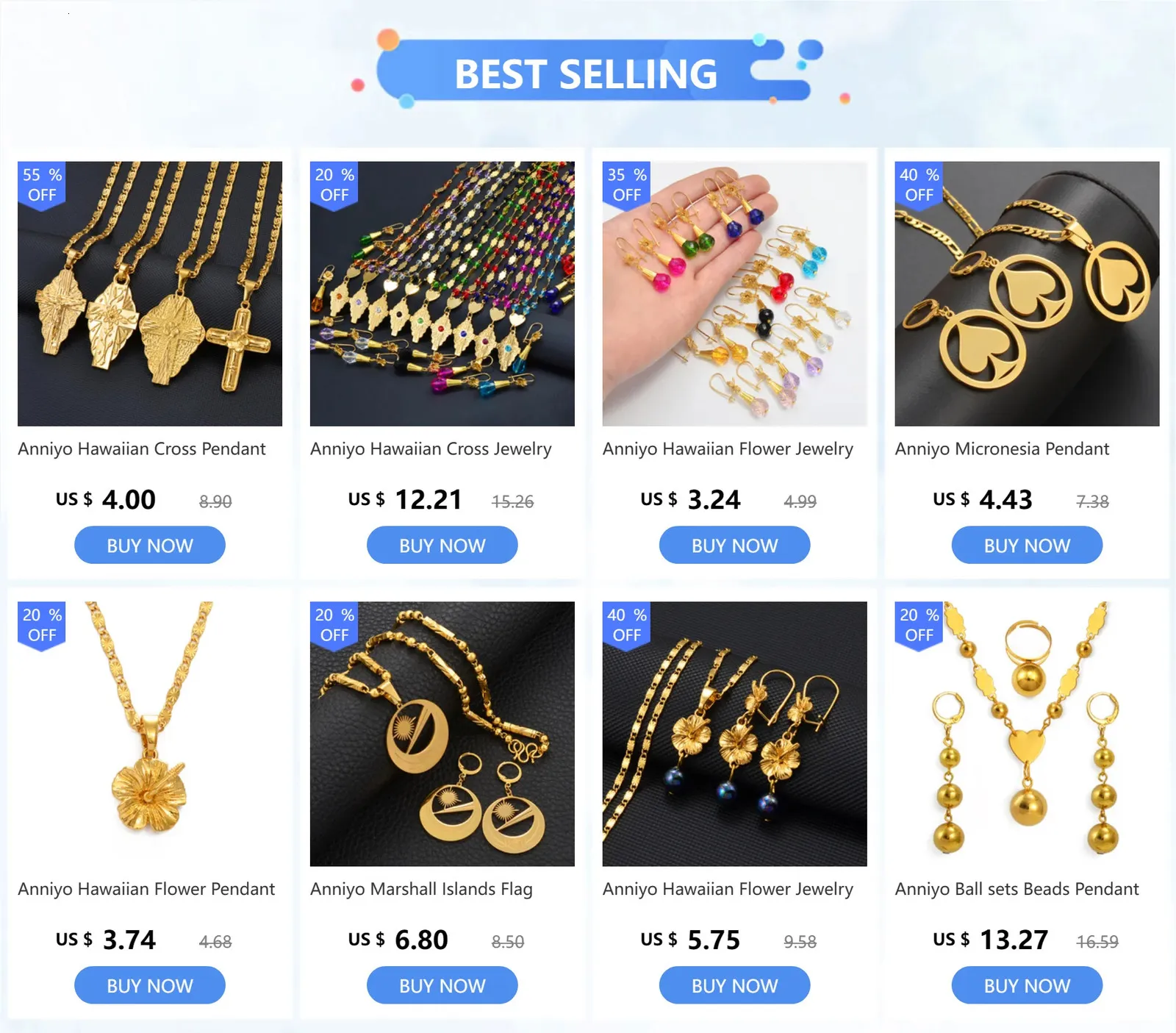 DHgate.com:Hawaiian Flower Pendant Necklace, Marshallese Kiribati Guam ...