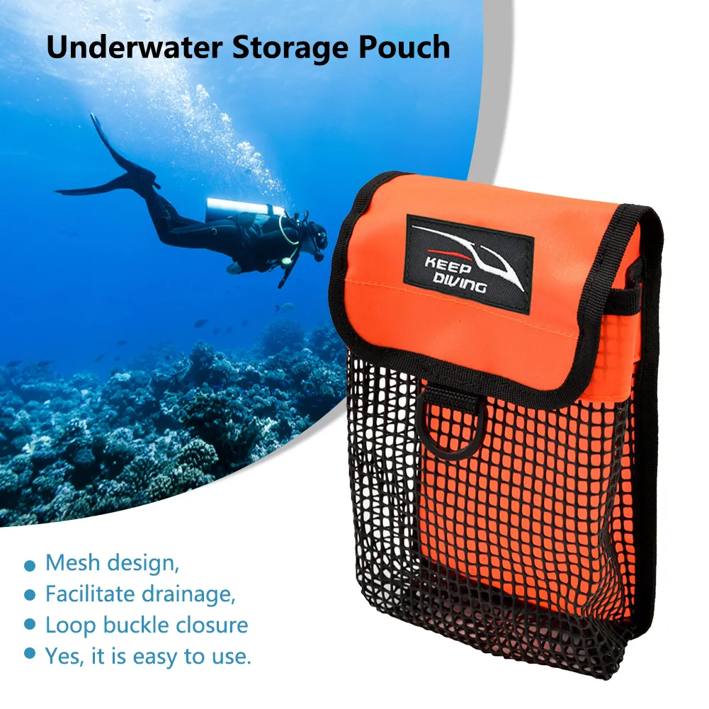 Diving Dry Bag Mesh Scuba Diving Gear Bag With Snap Closure, Underwater ...