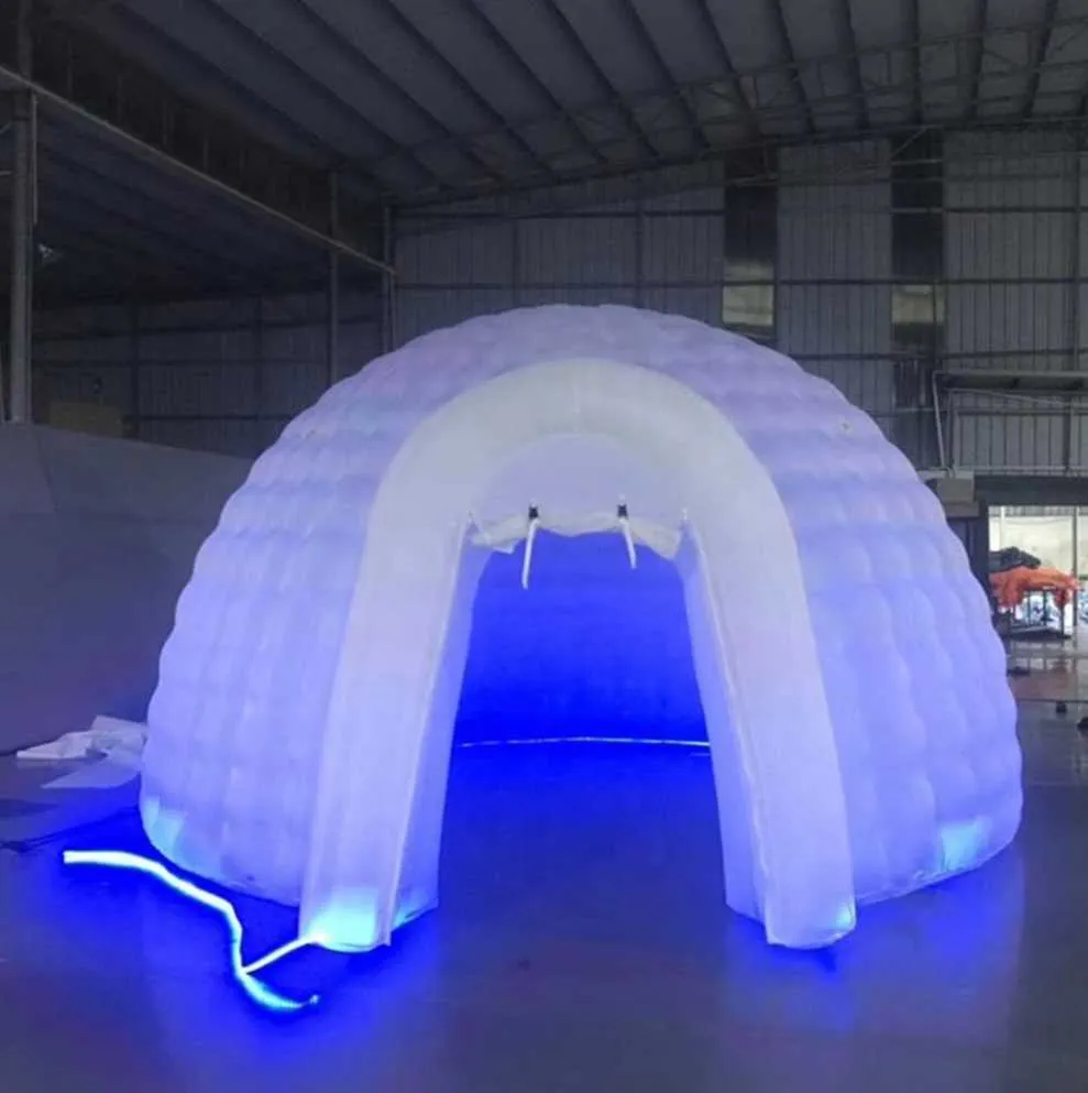 Color Changing LED Inflatable Dome Inflatable Party Tent 5m Lighted ...
