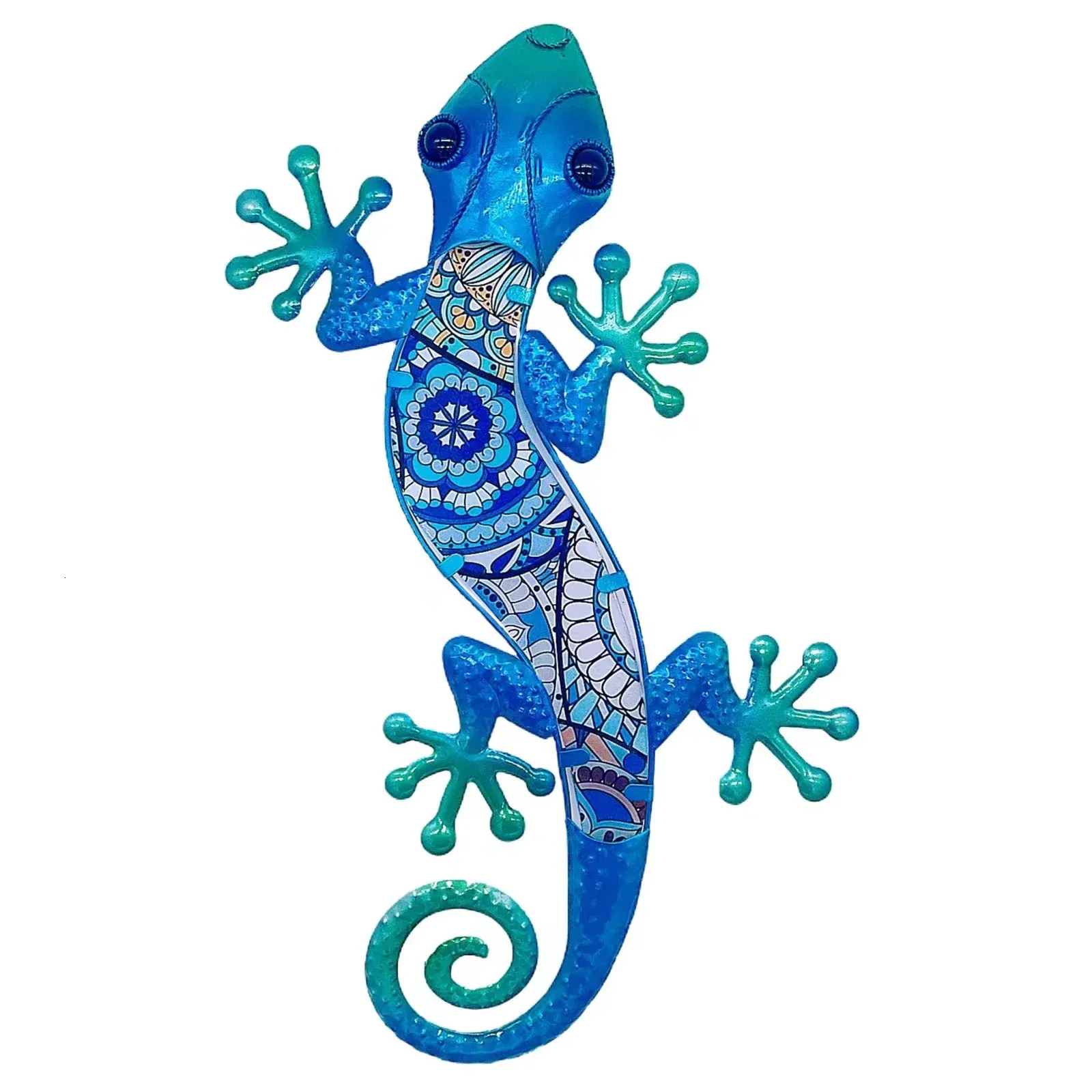 Metal Lizard Gecko Wall Art For Outdoor Ornaments Decor Sculptures And ...