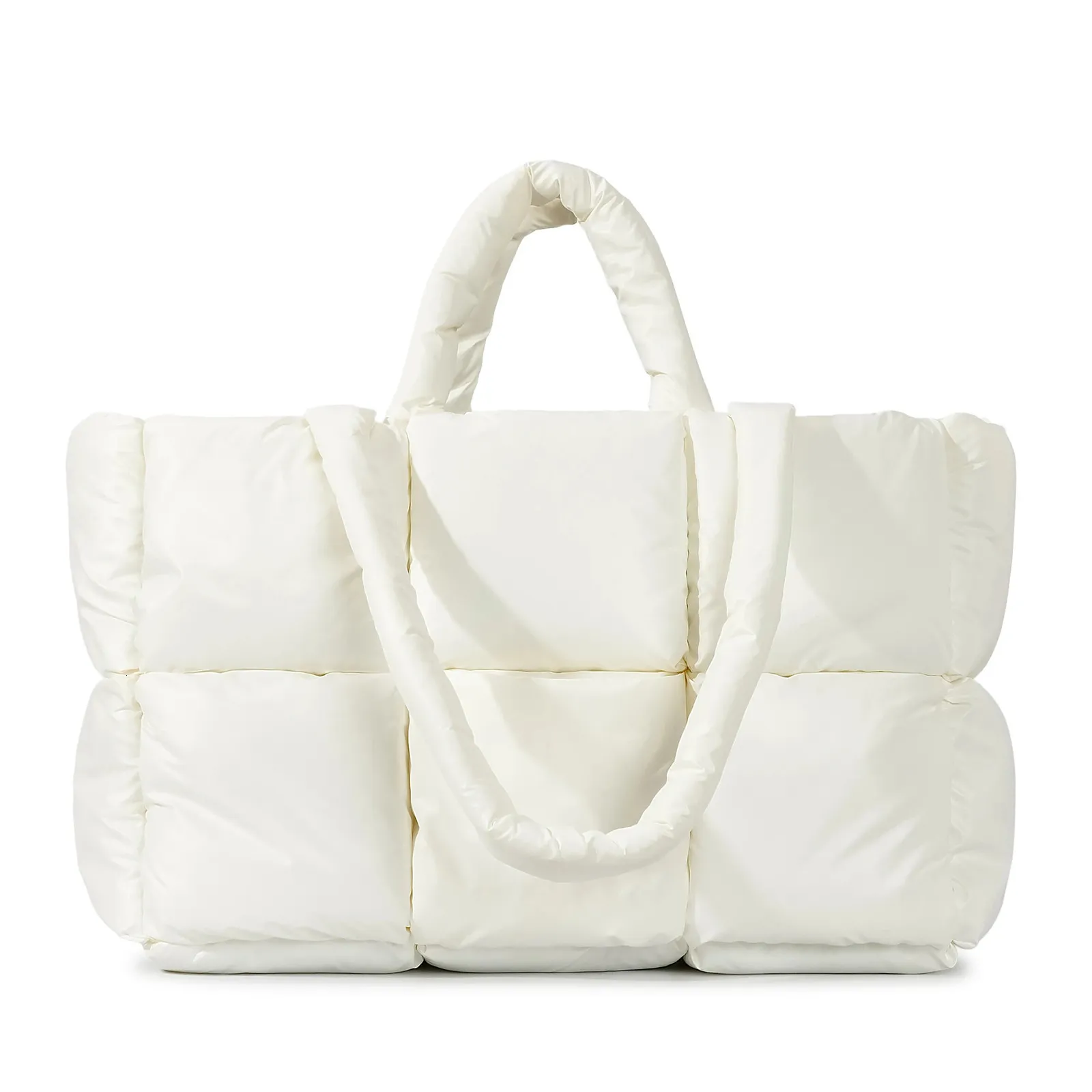 Quilted Puffer Tote Bag for Women - Large Lightweight Winter Handbag ...