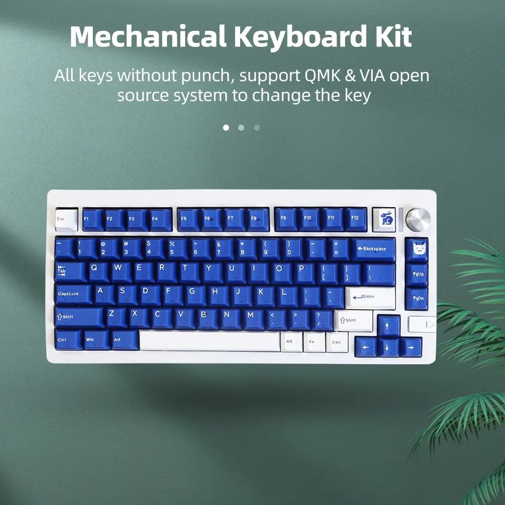 81-Key Mechanical Keyboard - DIY RGB Backlit Gaming Keyboard, Aluminum ...