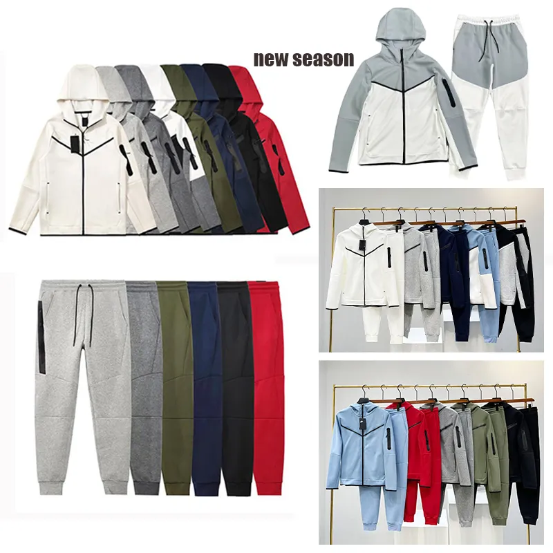 Tech Fleece Mens Full Zip Hoodies For Men And Women Thick Designer ...