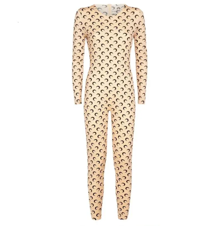 Crescent Moon Clothes Printed Jumpsuit: Women's Fashion Crewneck Romper ...