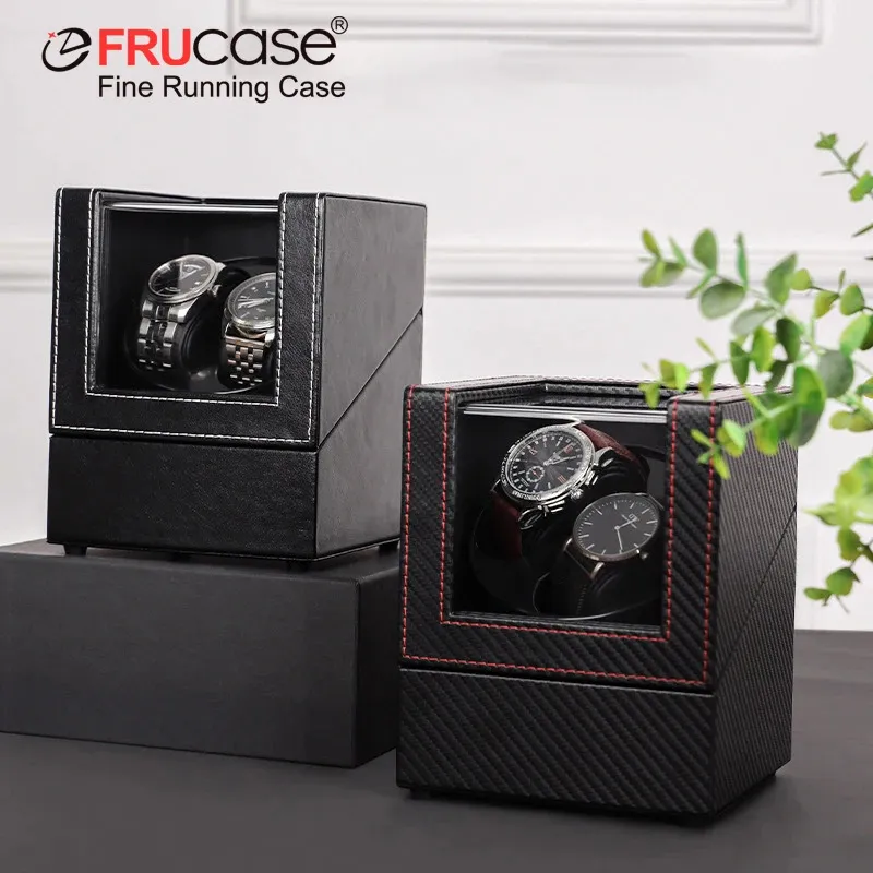 Premium Automatic Watch Winder Box - FRUCASE PU Leather Watch Case with ...
