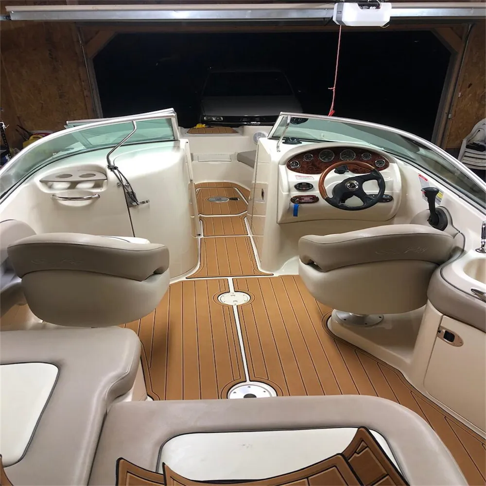 Sea Ray Sundeck 220 Swim Platform Cockpit Pad Legs Boat EVA Foam Teak ...