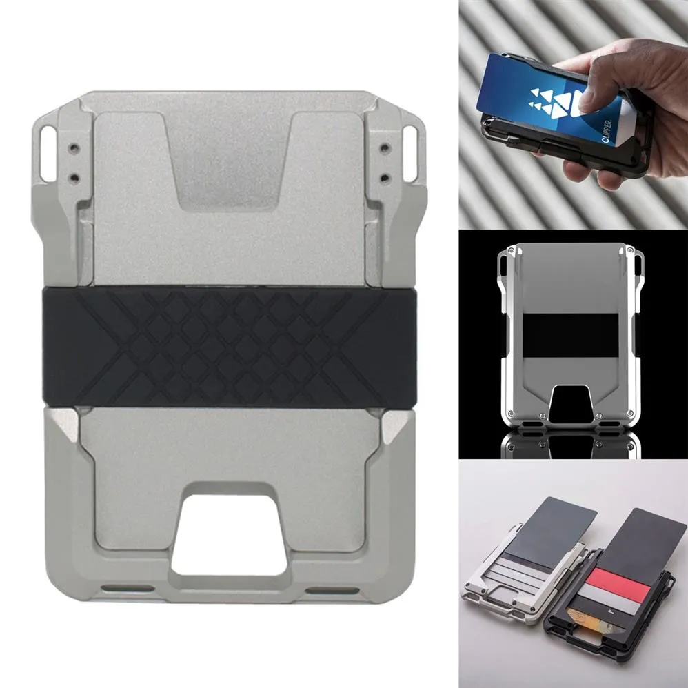 Aluminum RFID Blocking EDC Wallet With CNC Machined Stainless Steel ...
