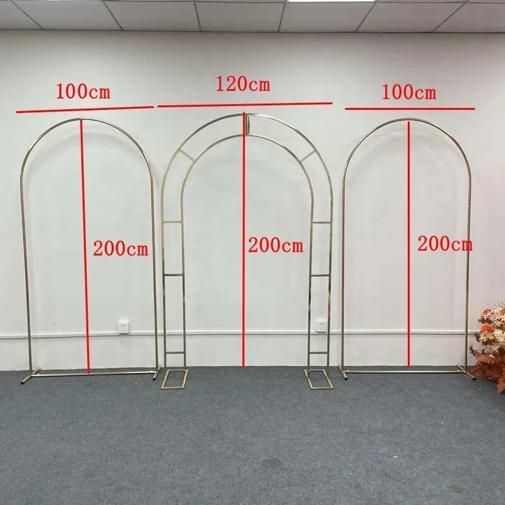 New Gold Plated Shiny Arch Screen Geometric Wedding Arch Frame Party ...