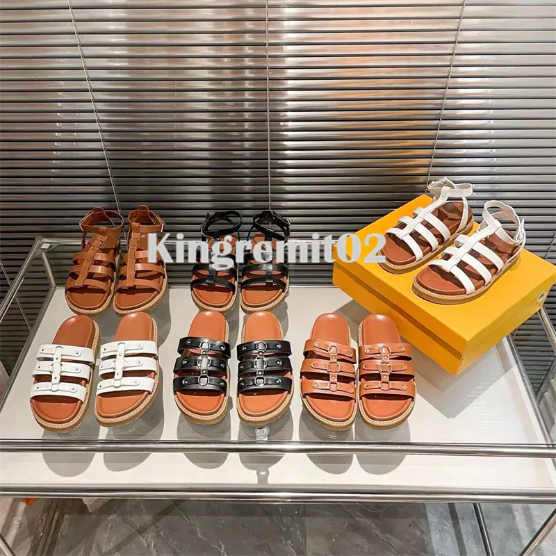 Summer Platform Gladiator Tan Leather Sandals For Women Designer ...